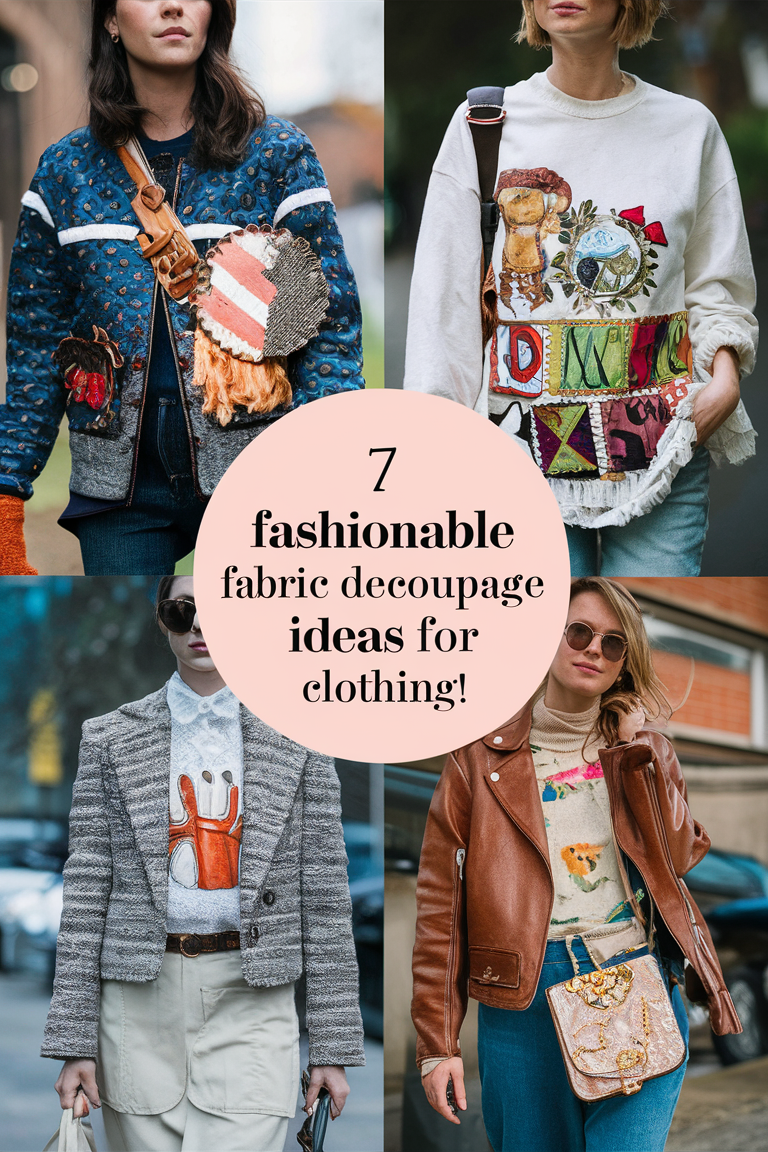 7 Fashionable Fabric Decoupage Ideas for Clothing! Transform Your ...