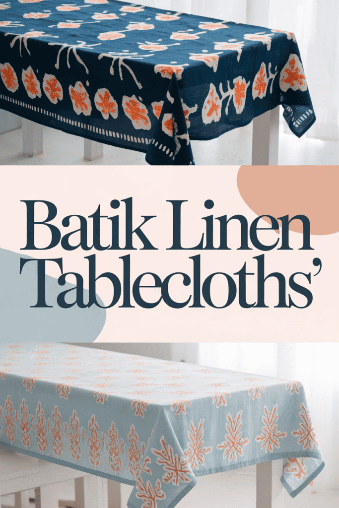 Elevate Your Dining Experience with Batik Linen Tablecloths ...
