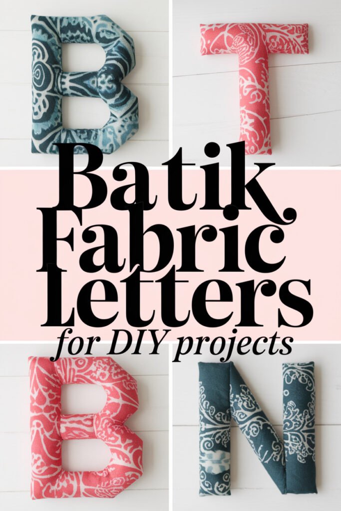 Use Batik Fabric Letters for Fun DIY Projects – BatikIndonesia.com