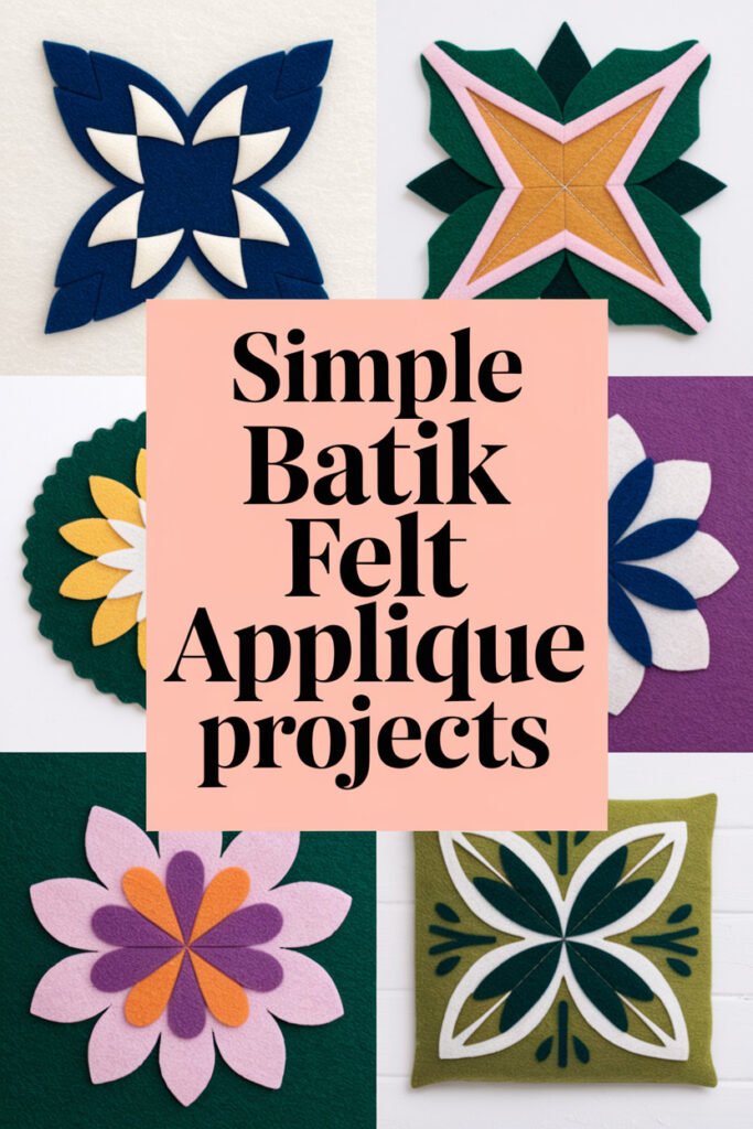 Simple Batik Felt Applique Projects to Brighten Your Home Today ...
