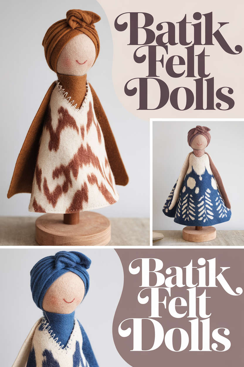 Fun Create Batik Felt Dolls with Your Kids