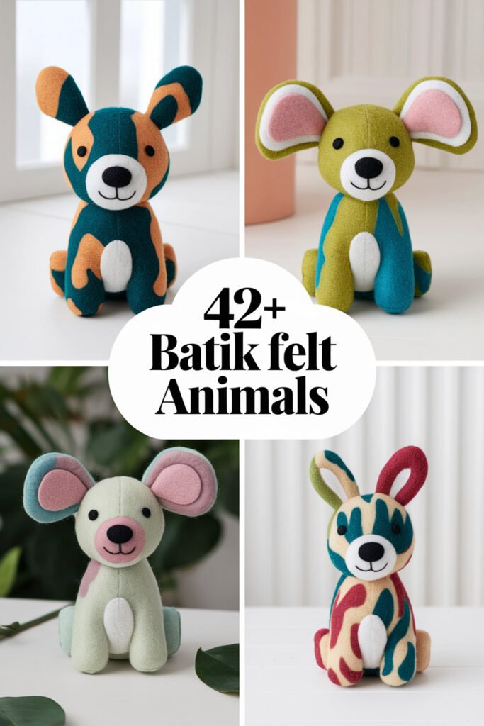 42+ Adorable Batik Felt Animals to Spark Your Creativity ...