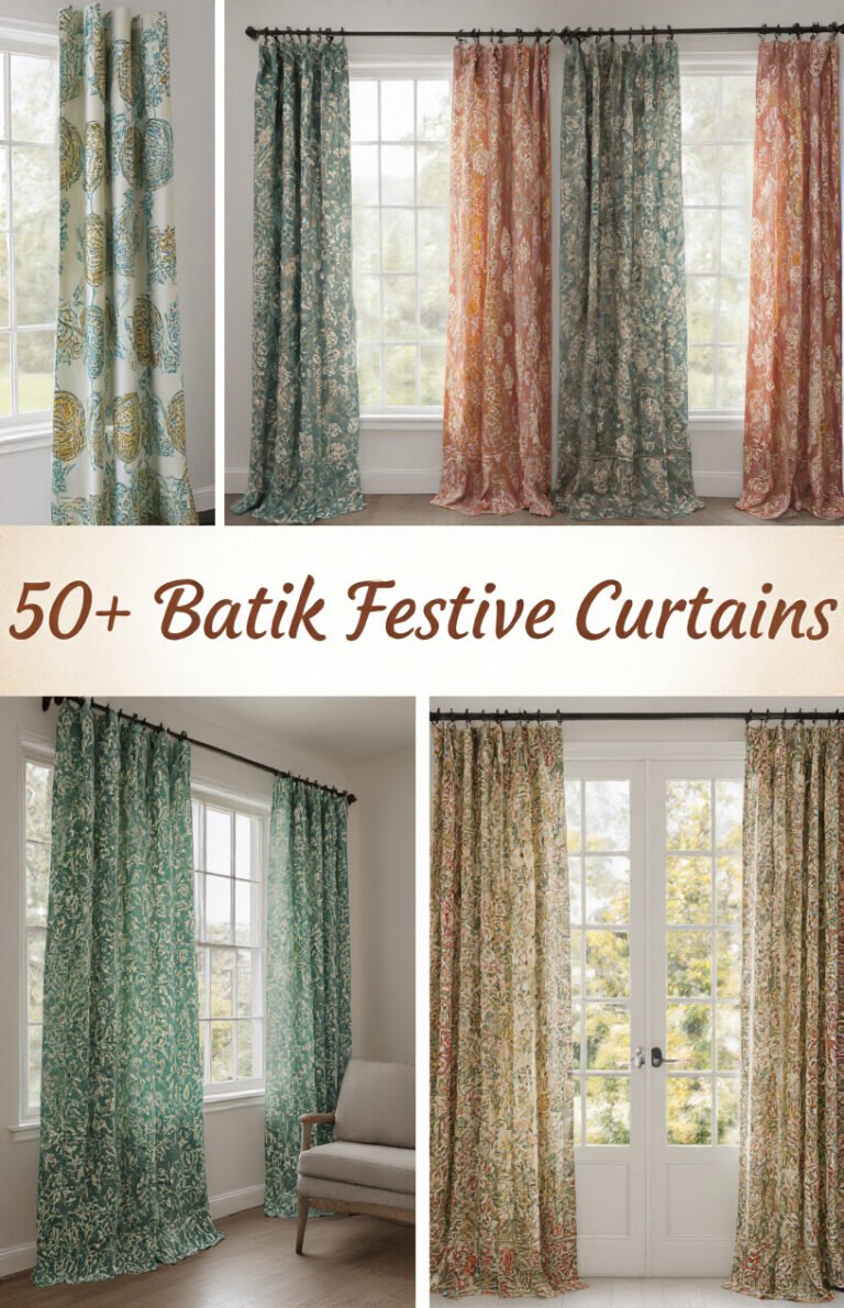 50+ Stunning Batik Festive Curtains to Brighten Your Home ...