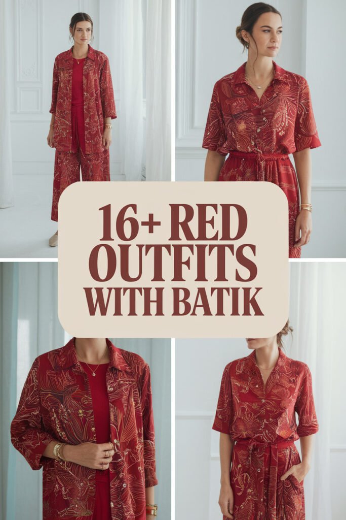 16+ Stunning Ideas for Red Outfits with Batik to Inspire You ...